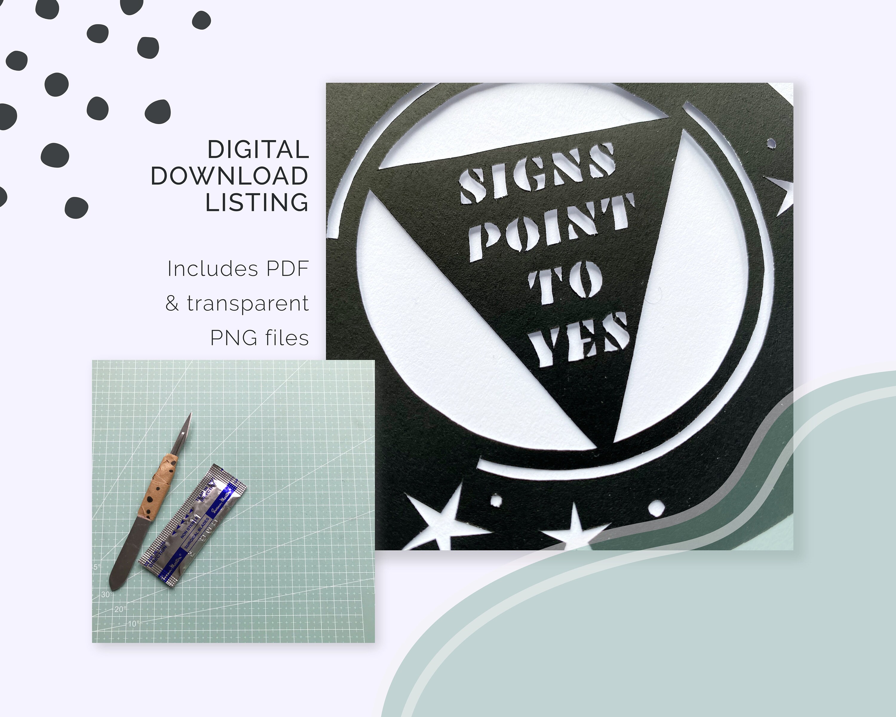 Magic 8-ball Papercutting Template | for Personal Use Only | PDF, SVG ...