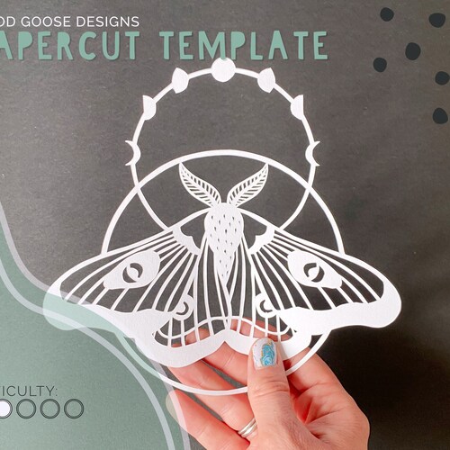 Lunar Moth Papercutting Template for Personal Use Only - Etsy