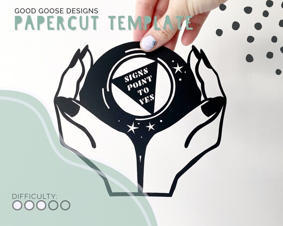 Magic 8-ball Papercutting Template for Personal Use Only - Etsy