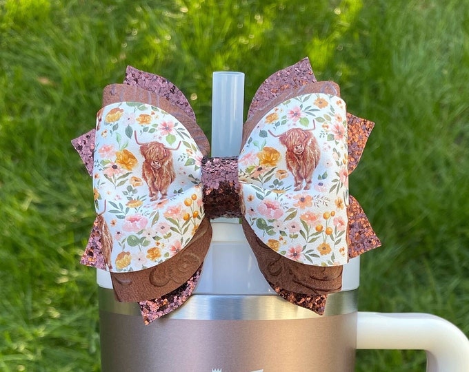 Highland Cow Straw Topper, Straw Topper Stanley Cup, Straw Topper ...