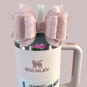 Stanley Bloom Bow Straw Topper, Pink Straw Topper, Stanley Straw Topper ...