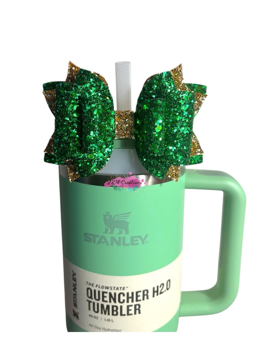 Stanley Shamrock Green St Patricks Day Straw Topper, Stanley Green Gold ...