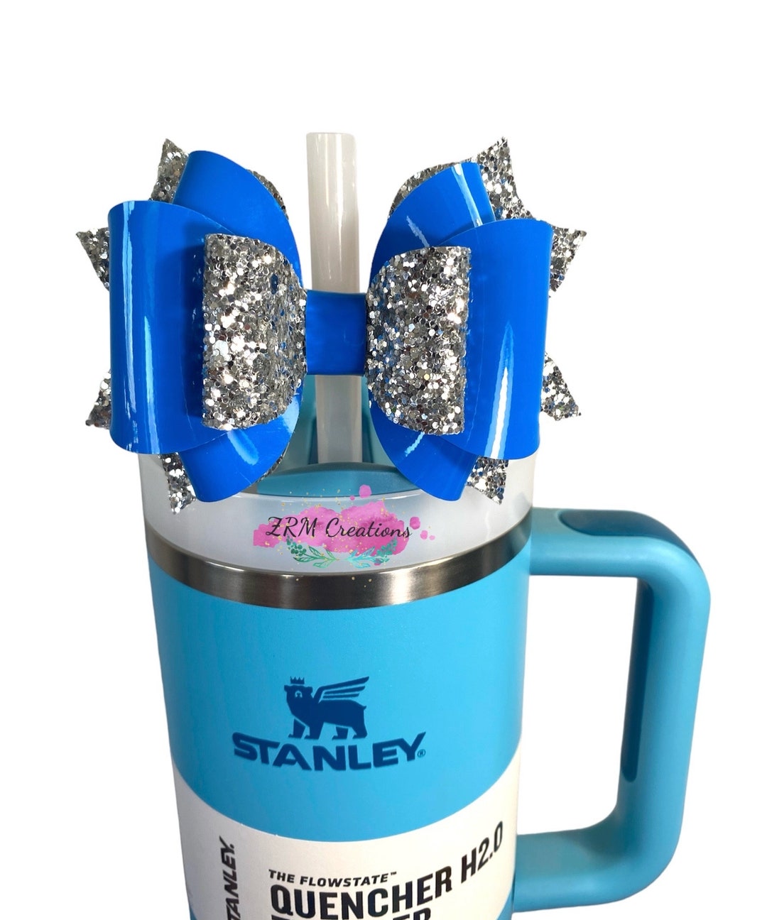 Blue Straw Bow Topper for Stanley Azure, Stanley Cup Accessories ...