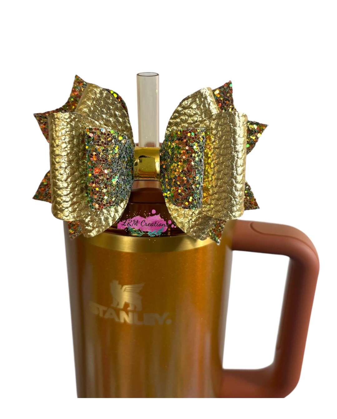 Stanley Copper Tinsel Bow Straw Topper, Stanley Tumbler Cup Accessories ...