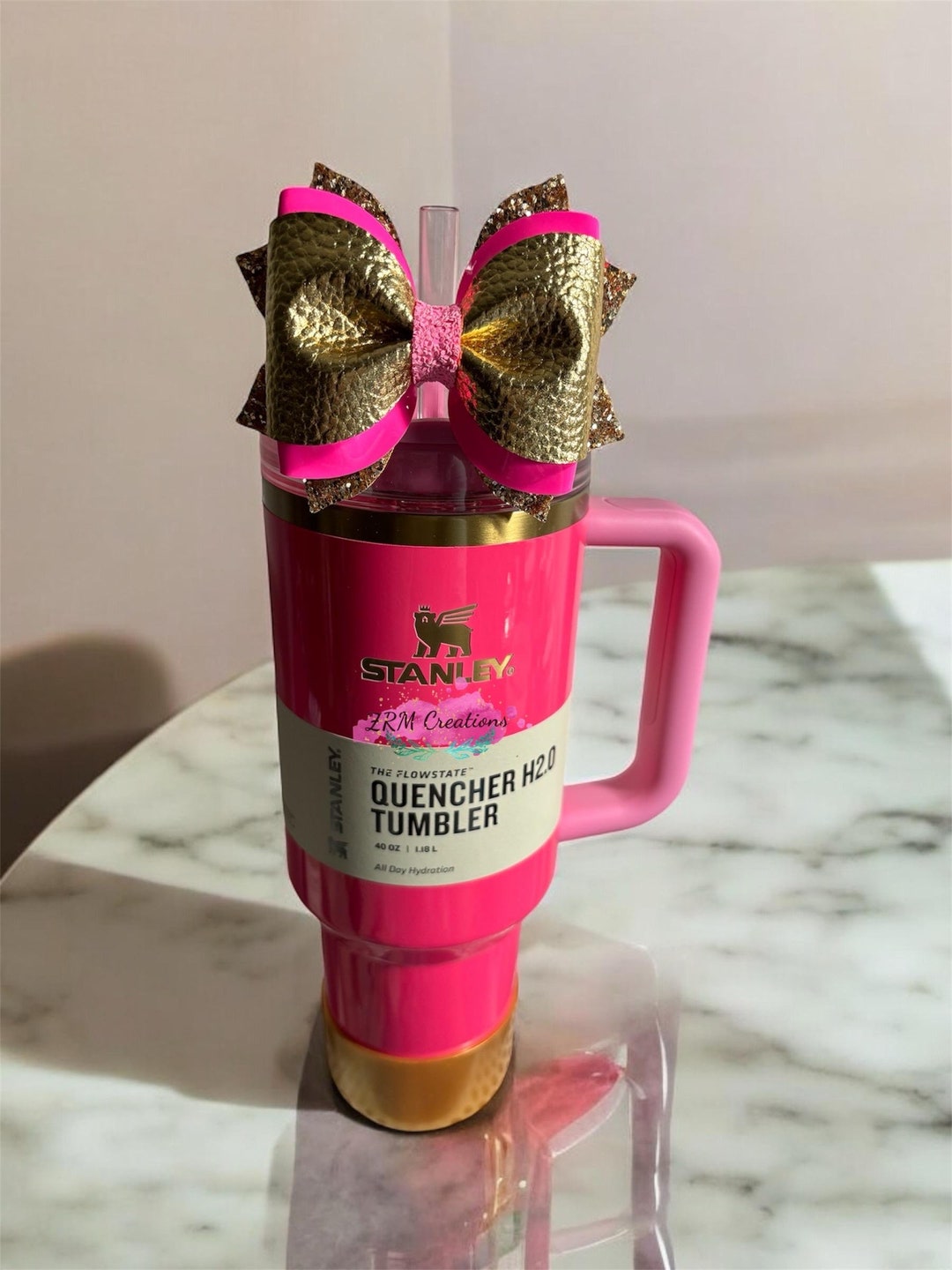 Stanley Pink Parade Tumbler Bow Straw Topper, Stanley Cup Accessories ...