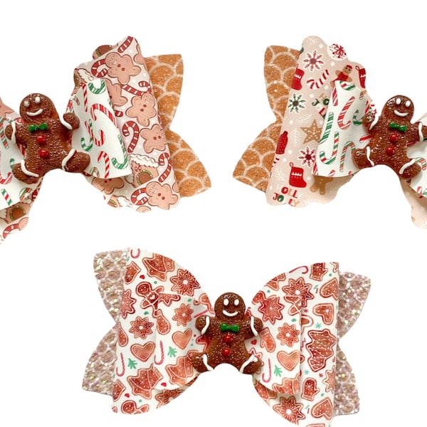 Gingerbread Man Bow - Etsy