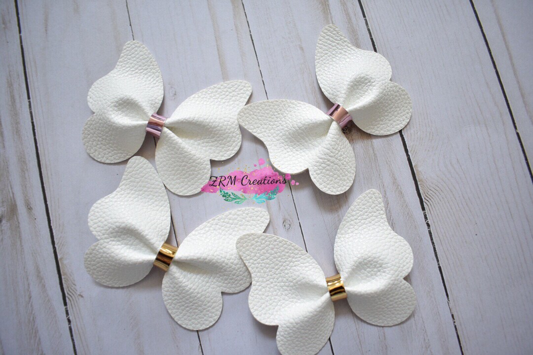 Butterfly Hair Bows, Butterfly Headband , White Hair Bows, Butterfly ...