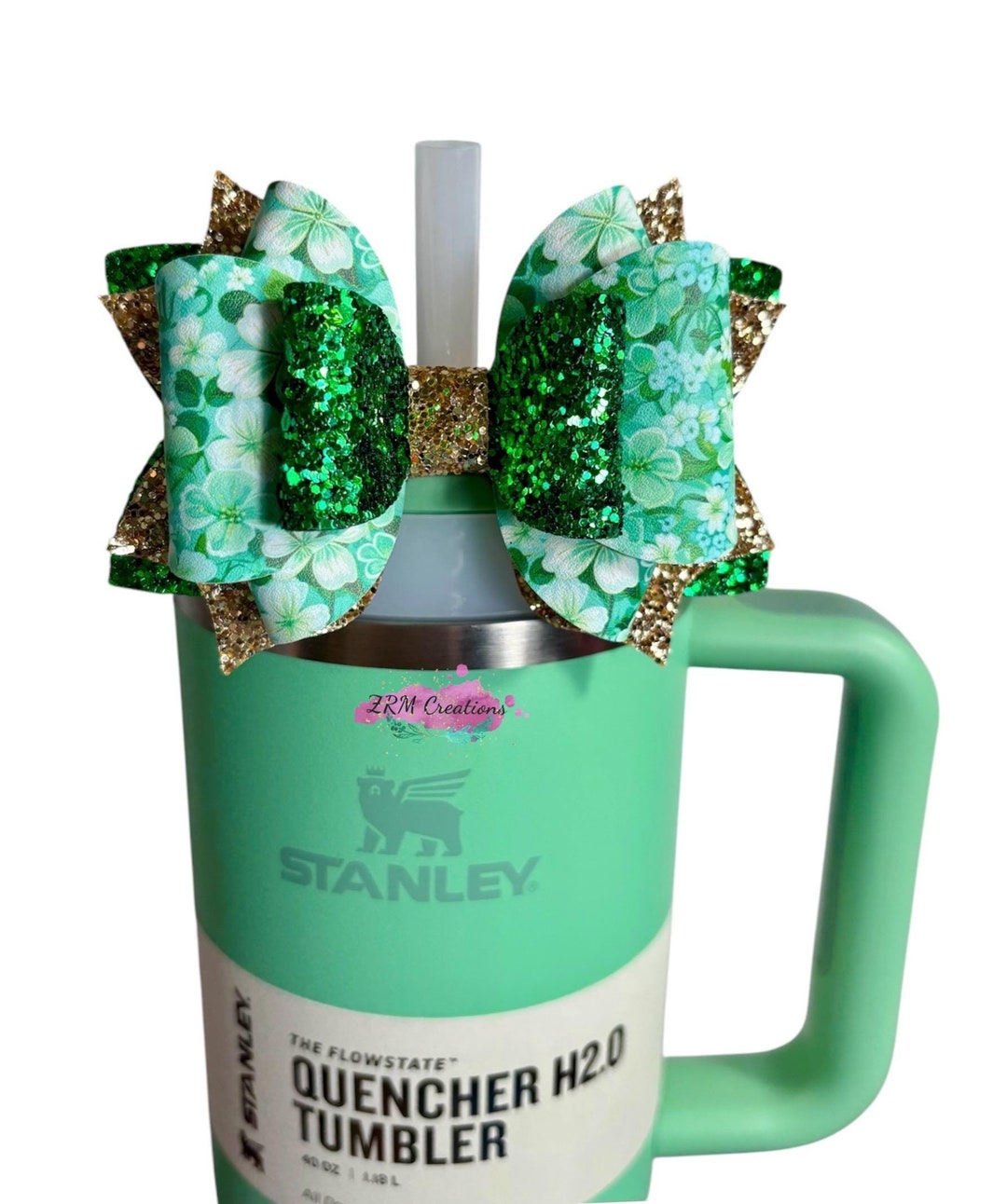 Stanley Shamrock Green Meadow Straw Topper, Stanley St Patrick’s Bow ...