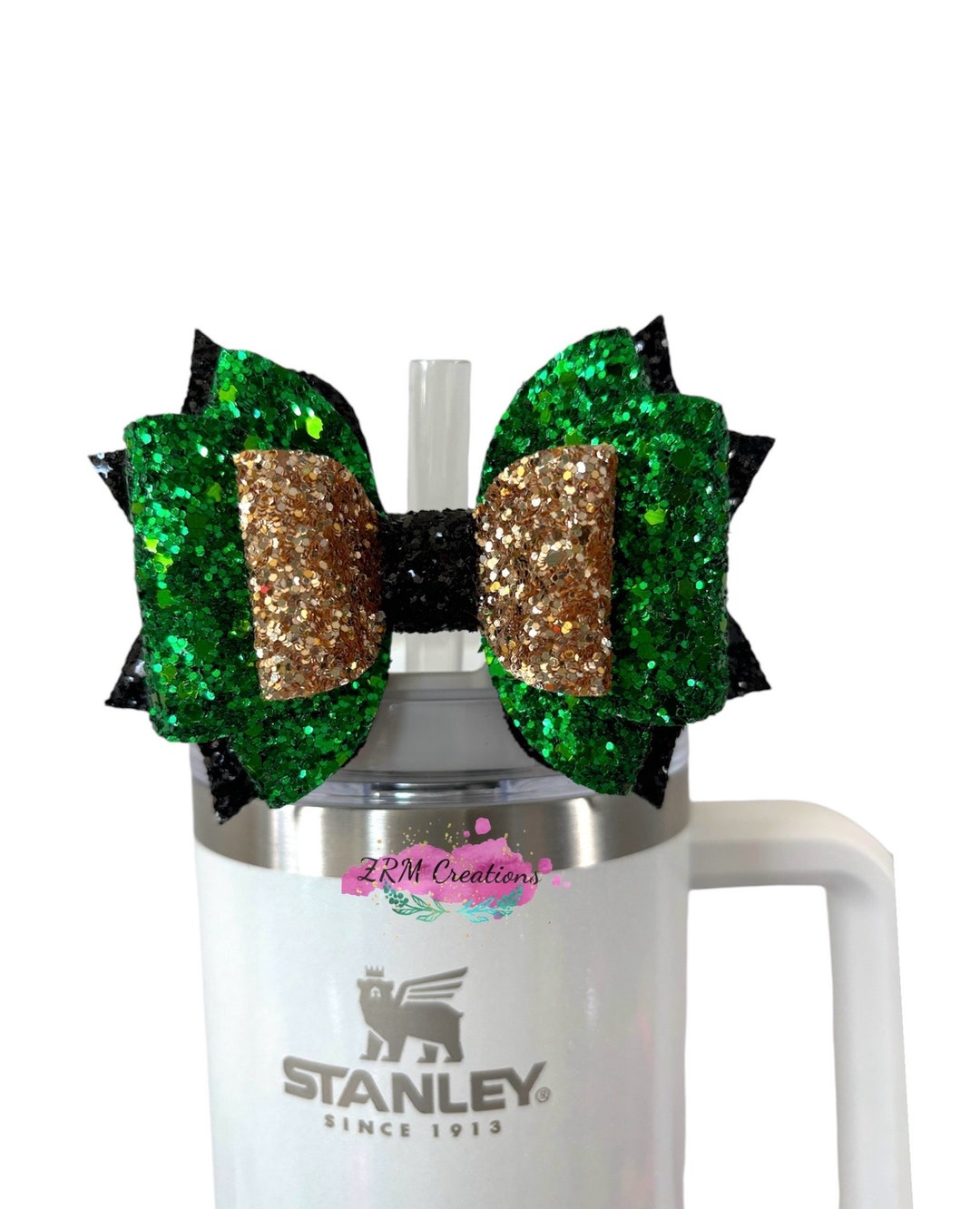 Stanley Green Wicked Bow Straw Topper, Stanley Cup Accessories, Stanley ...