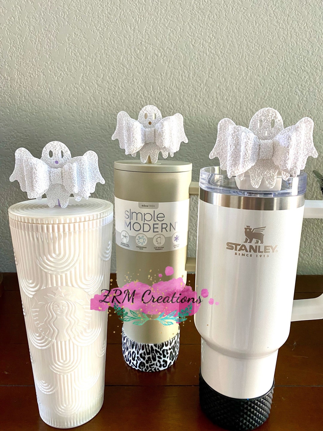 Halloween Ghost Straw Topper, Bow Straw Topper, Stanley Straw Topper ...