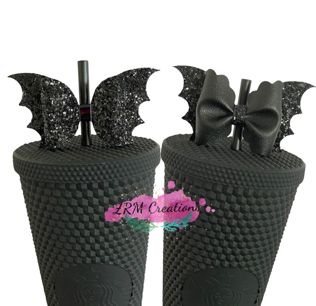 Halloween Straw Topper, Bat Bow Straw Topper, Stanley Straw Topper ...