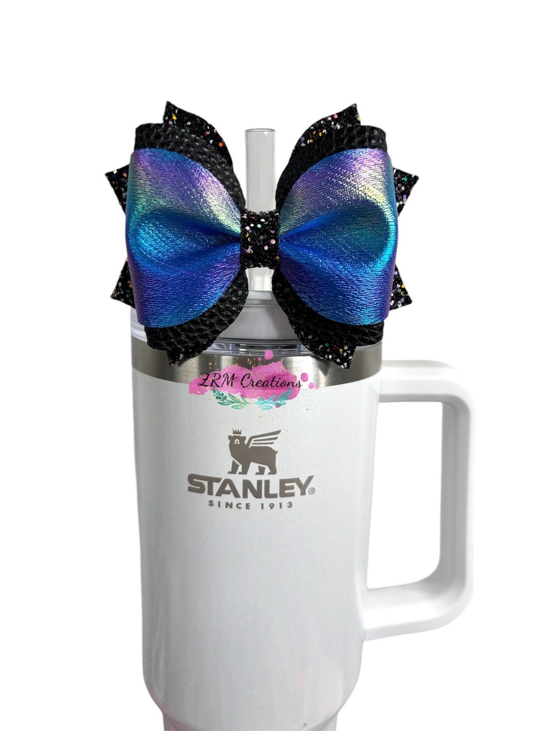 Stanley Chroma Bow Topper, Black Purple Stanley Straw Bow Topper ...