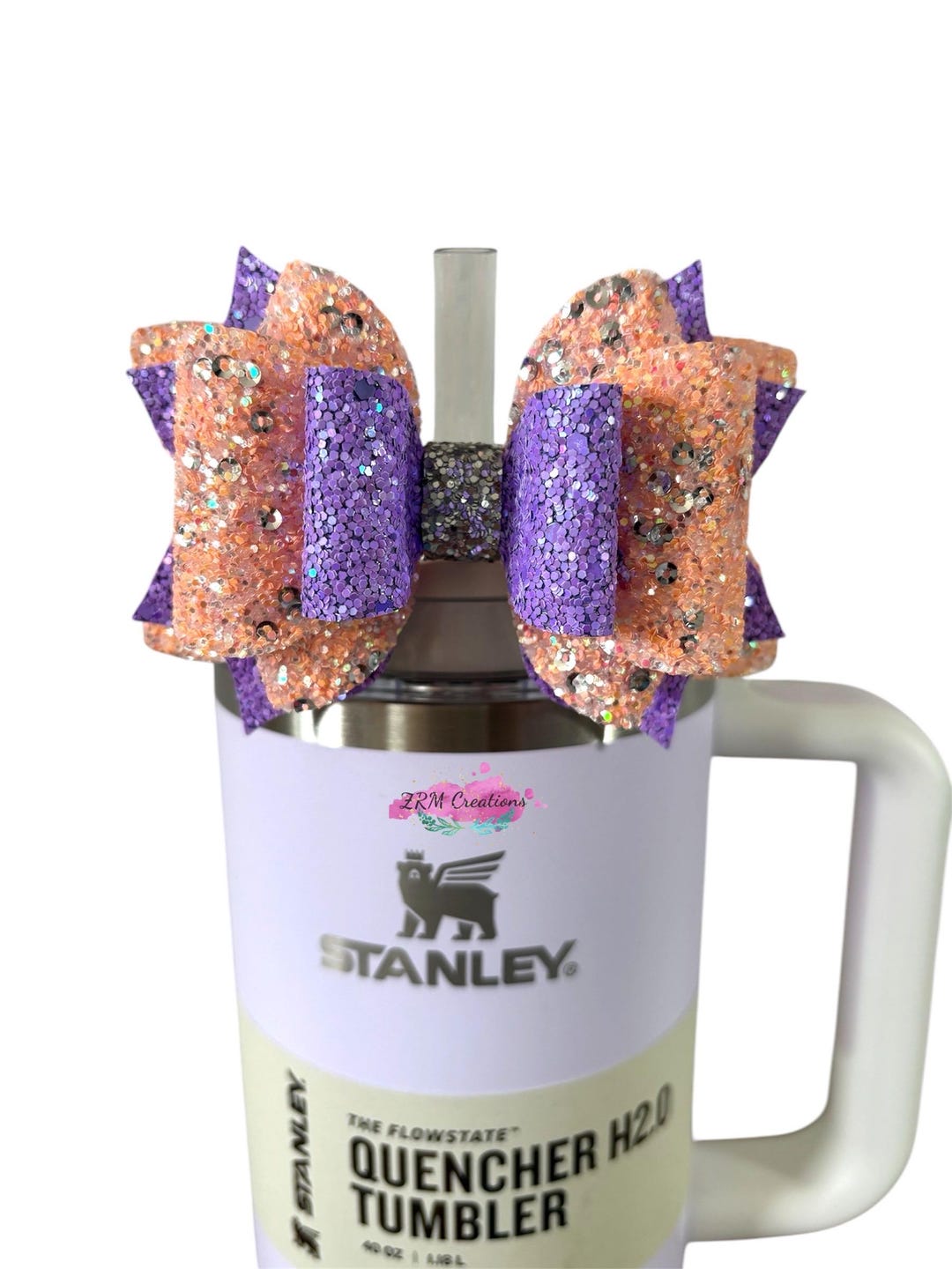 Stanley Periwinkle Shimmer Straw Bow Toppers, Stanley Purple Cup ...