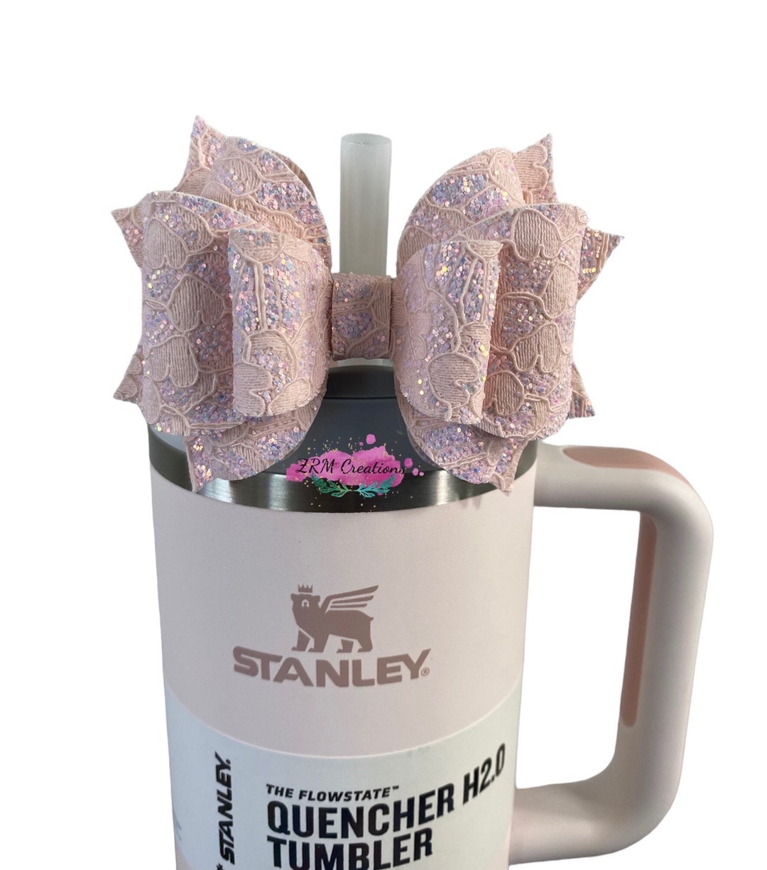 Stanley Bloom Bow Straw Topper, Pink Straw Topper, Stanley Straw Topper ...