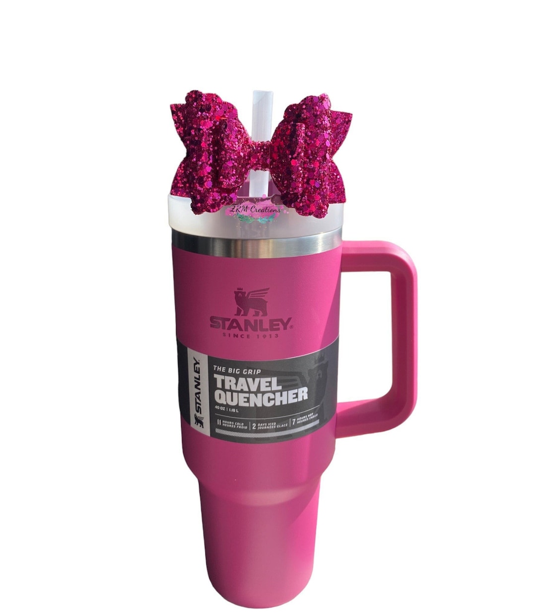 Pink Stanley Straw Topper, Straw Topper for Stanley, Bow for Stanley ...