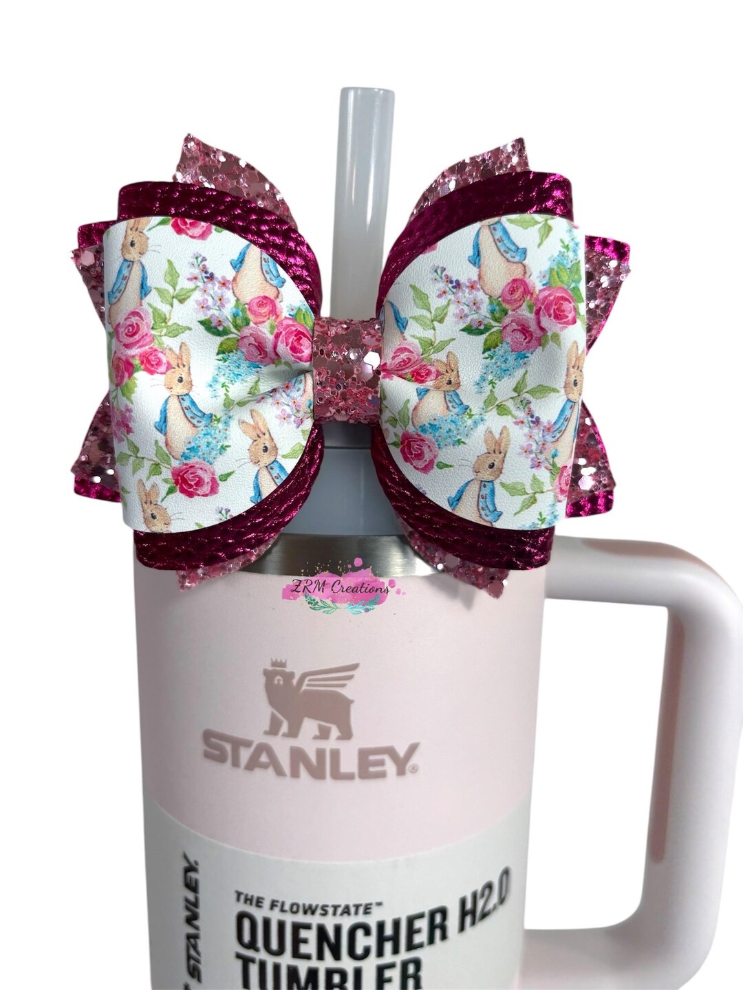 Stanley Cherry Blossom Easter Bunny Bow Toppers, Stanley Easter Cup ...