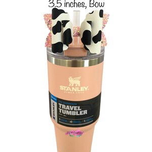 Pink Cow Straw Topper, Straw Topper for Stanley Cup, Bow Straw Topper ...