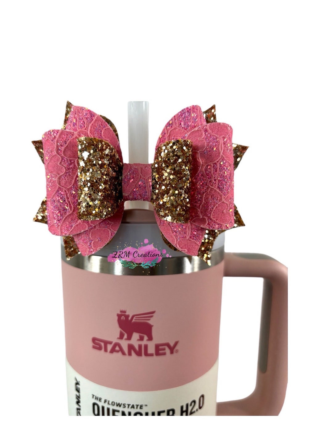 Stanley Wicked Glinda Straw Bow Topper, Stanley Cup Accessories, Pink ...