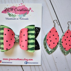 Watermelon Bow Watermelon Hair Bow One in a Melon - Etsy