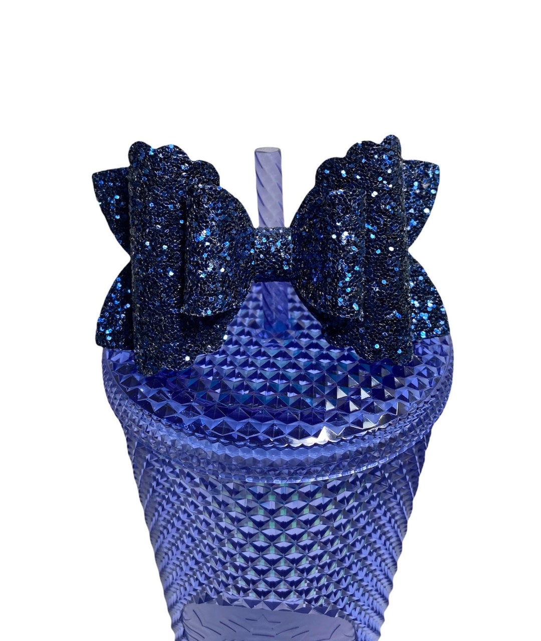 Blue Straw Bow Topper, Bow Straw Topper, Bows for Tumblers, Bows for ...