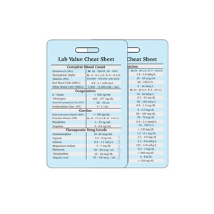 Lab Reference Nursing Pocket Badge Card Badge Buddy Vertical Layout - Etsy