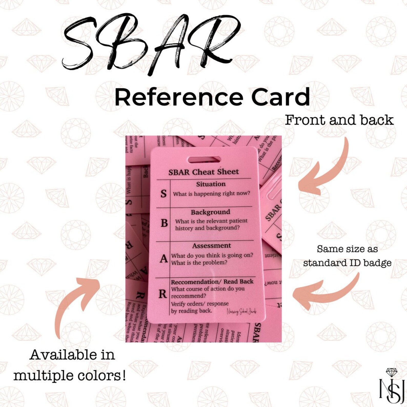 SBAR Reference Card Badge Buddy - Etsy UK