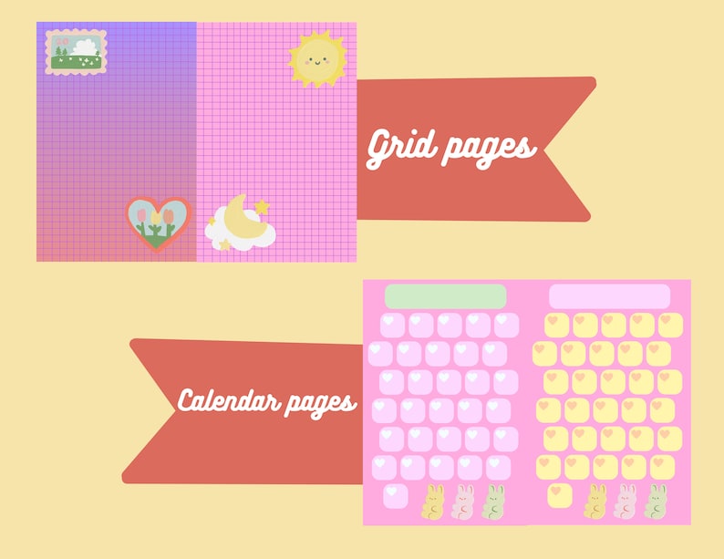 Kawaii Cute Planner Printable Download Daily Weekly Monthly - Etsy