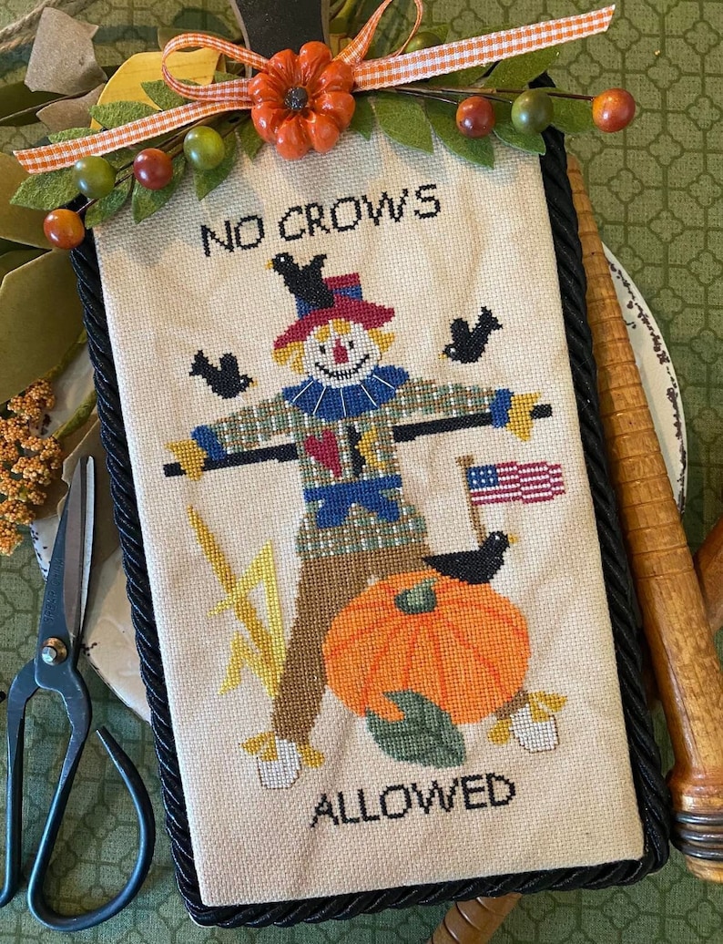 DIGITAL DOWNLOAD No Crows Allowed Cross Stitch Pattern. - Etsy