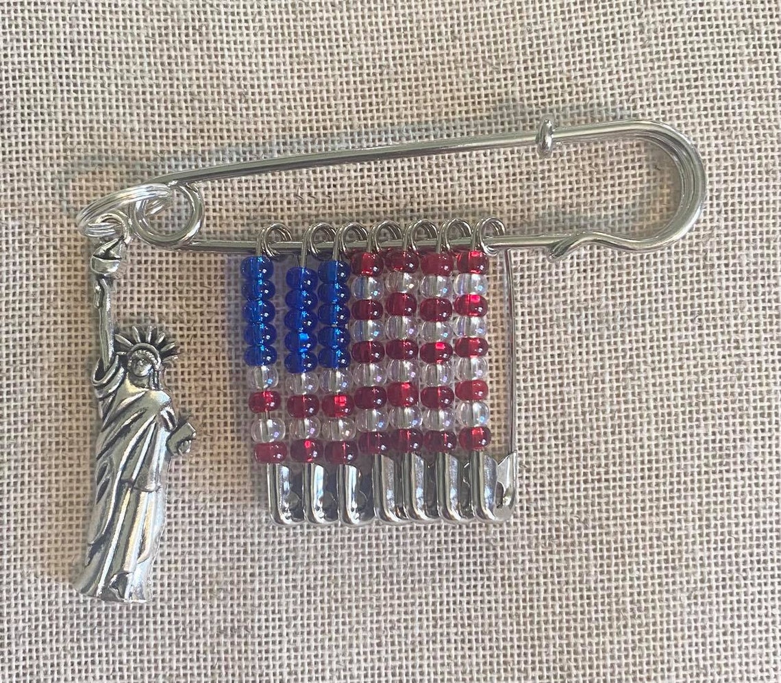 NEW TO SHOP: Patriotic Statue of Liberty Pin | Etsy