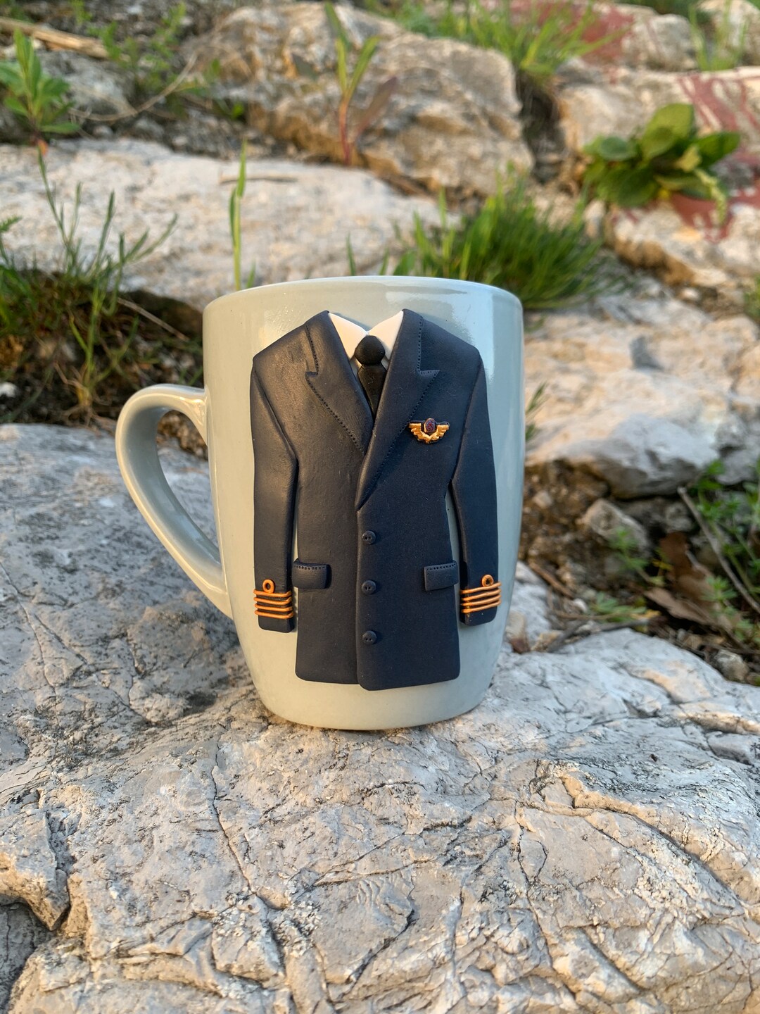 Pilot Uniform Mug, Pilot Mug, Pilot Gift, Aviation Mug, Airline Captain ...