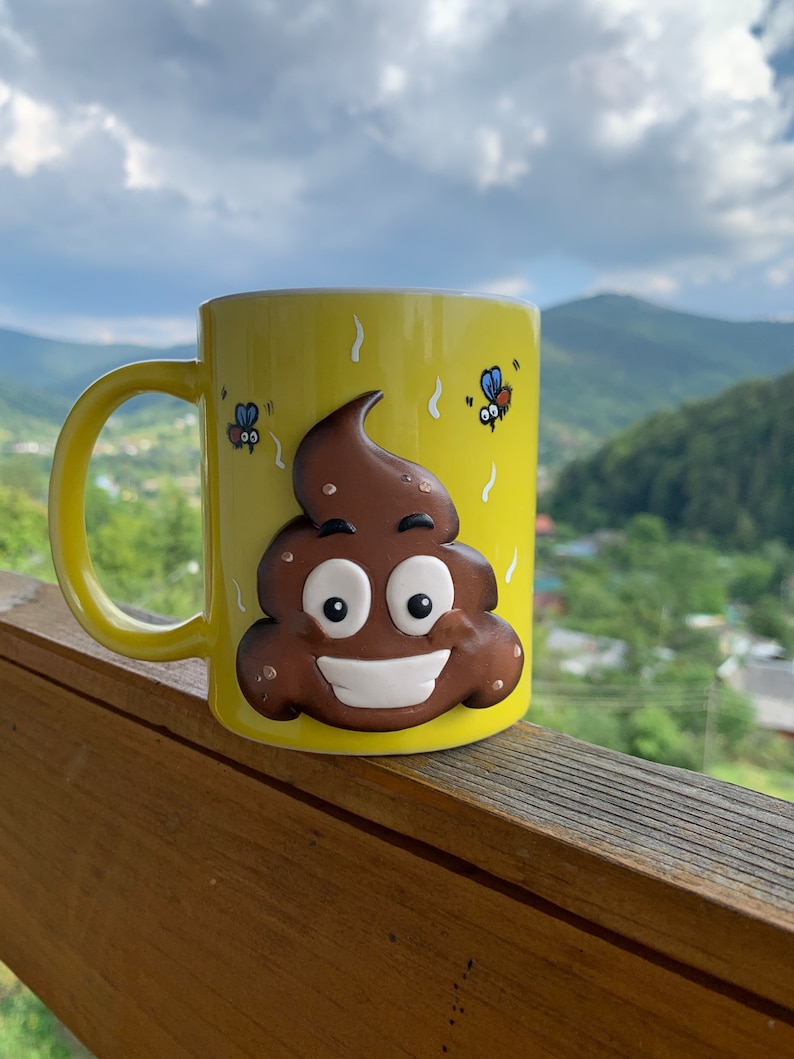 Poop Mug Polymer Poop Mug Positive Turd Funny Poop Gift - Etsy