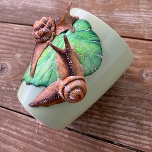 Snail Coffee Cup, Snails Mug, Realistic Snail, Polymer Snails - Etsy