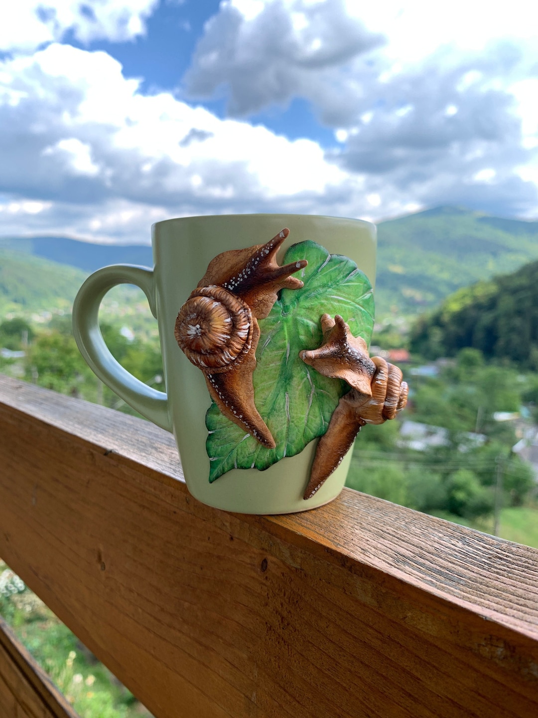 Snail Coffee Cup, Snails Mug, Realistic Snail, Polymer Snails - Etsy