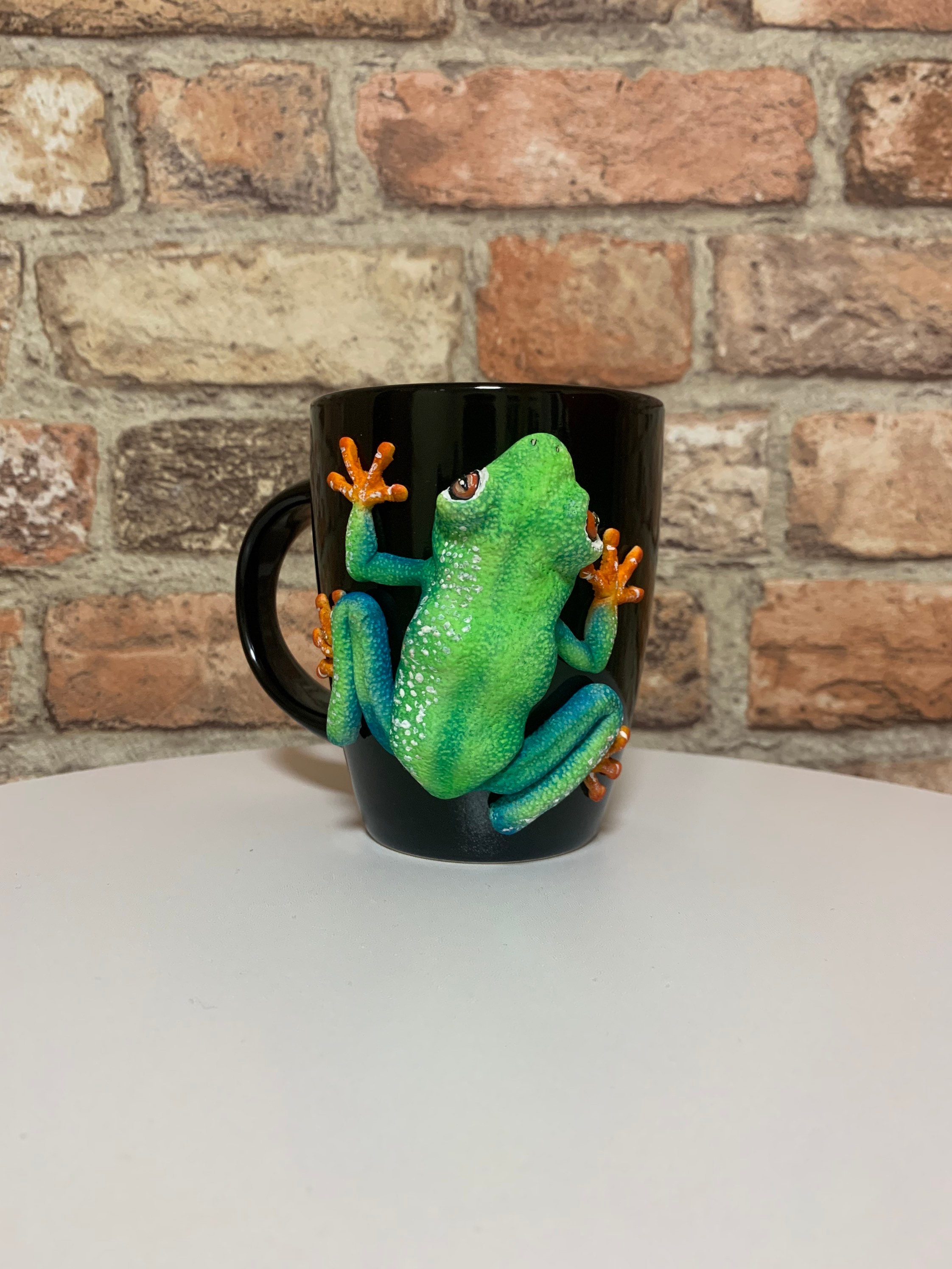 Tree Frog Mug Red-eyed Tree Frog Mug Tree Frog Polymer Tree - Etsy