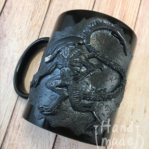 Alien Coffee Cup, Aliens Mug, Alien 3d, Scary Mug, Handmade Alien ...