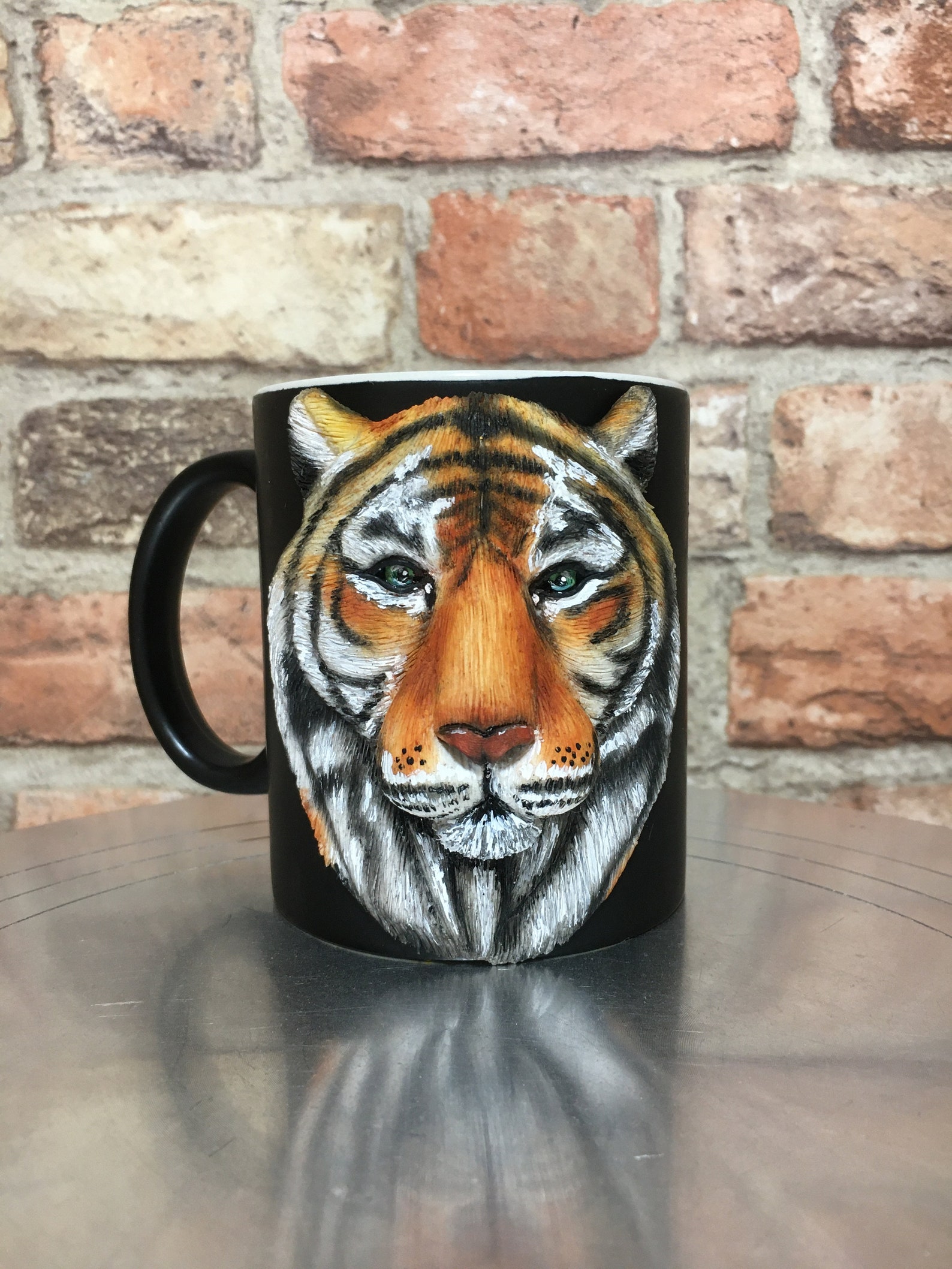 Cup With a Tiger Tiger Mugtiger Polymer Clay Animal Mug - Etsy