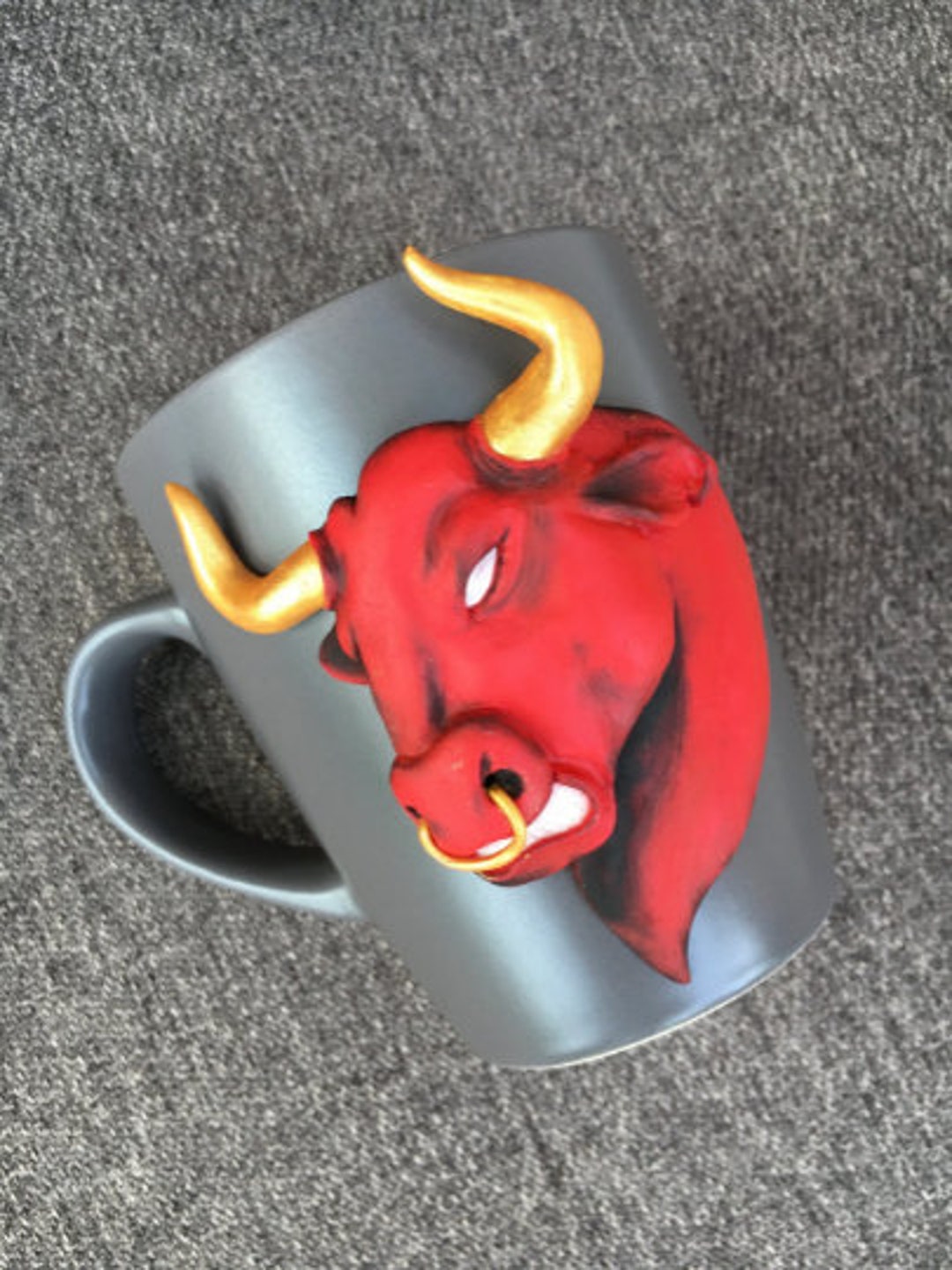 Bull Mug, Mug With Bull, Zodiac Sign 3d, Bullfighting Mug, Corrida Cup ...