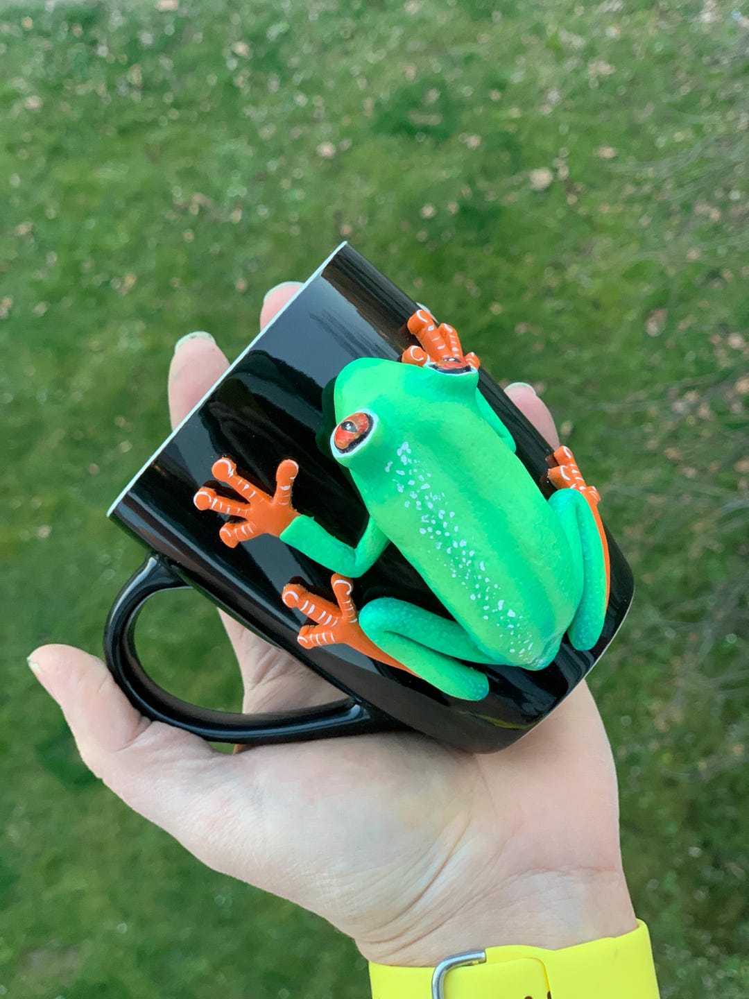 Tree Frog Mug, Red-eyed Tree Frog Mug, Tree Frog Polymer, Tree Frog 3d ...