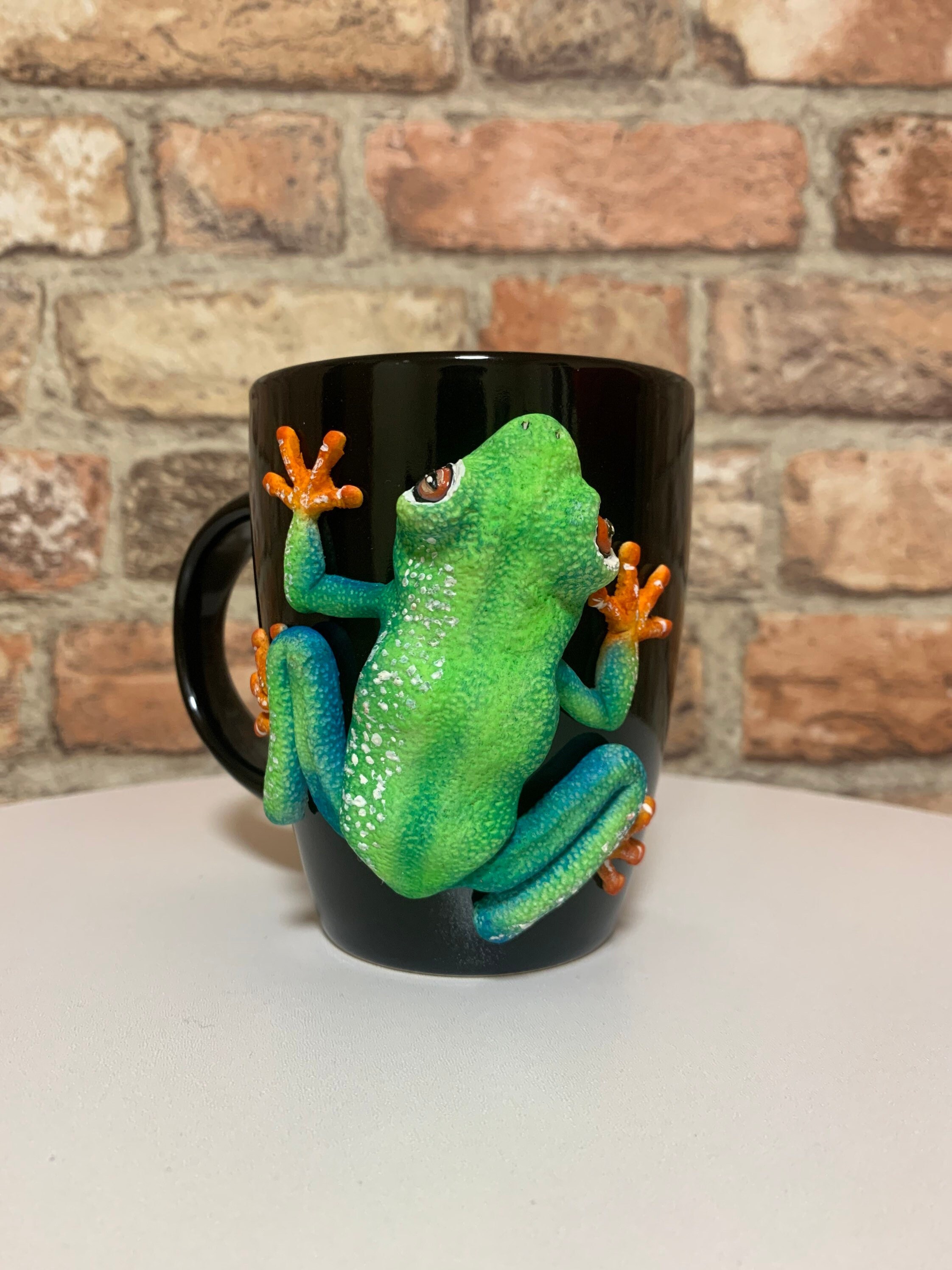Tree Frog Mug Red-eyed Tree Frog Mug Tree Frog Polymer Tree - Etsy