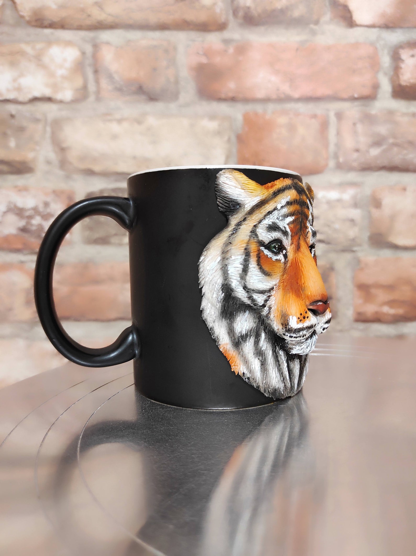 Cup With a Tiger Tiger Mugtiger Polymer Clay Animal Mug - Etsy