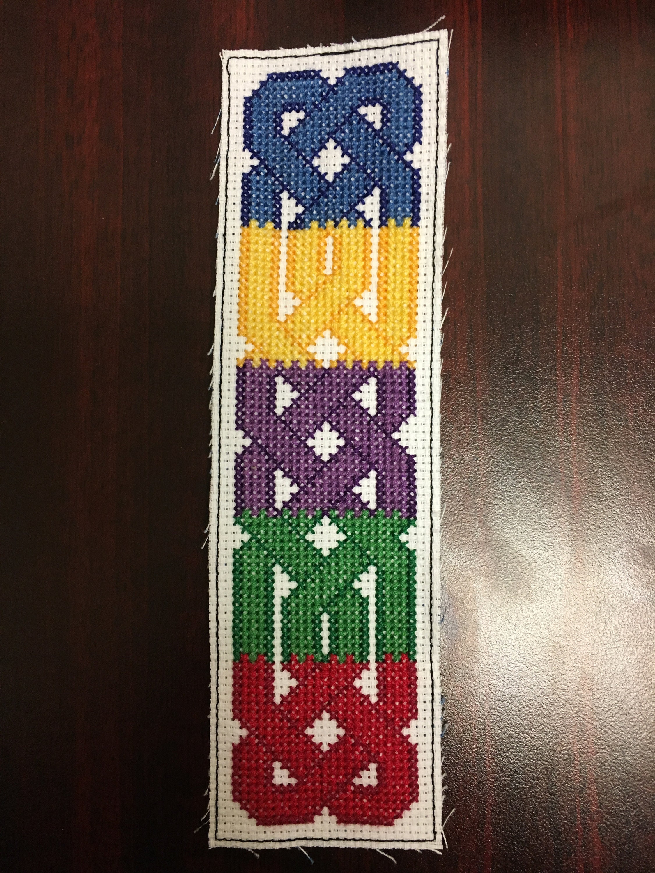 Rainbow Celtic Knot Cross Stitch Bookmark - Etsy