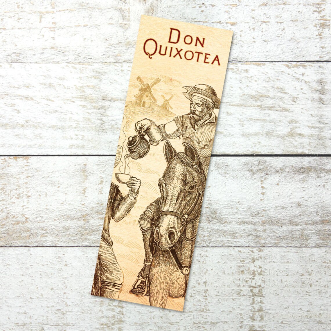 Don Quixote Tea With Bookmark Miguel Cervantes Tea English - Etsy