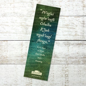 Call of Cthulhu Watercolor Bookmark With Rlyeh Quote, HP Lovecraft ...