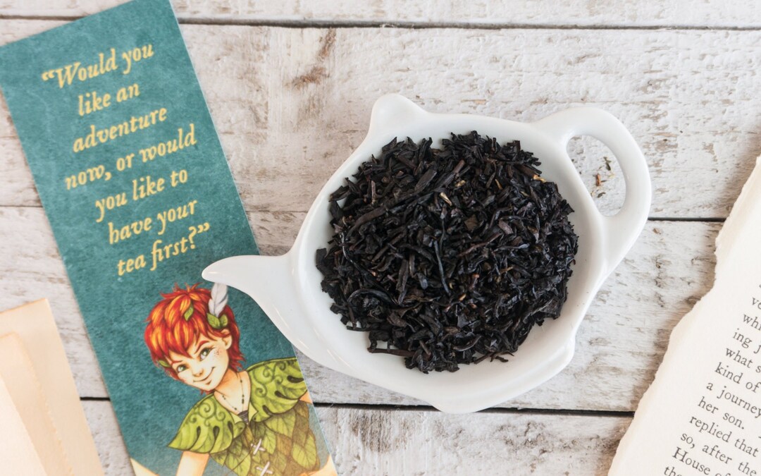 Peter Pan Tea With Bookmark, Pekoe Pan, Neverland Tea, Literature Black ...