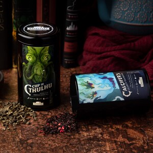 Demon Duo Tea Gift Set, Cthulhu and Calcifer, Watercolor Bookmarks ...