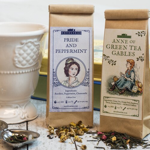 Book Lover Tea Set With Bookmarks Blends Inspired by War and - Etsy