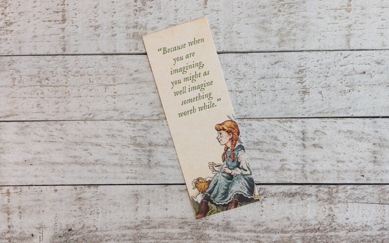 Anne of Green Gables Watercolor Bookmark With Quote Avonlea | Etsy