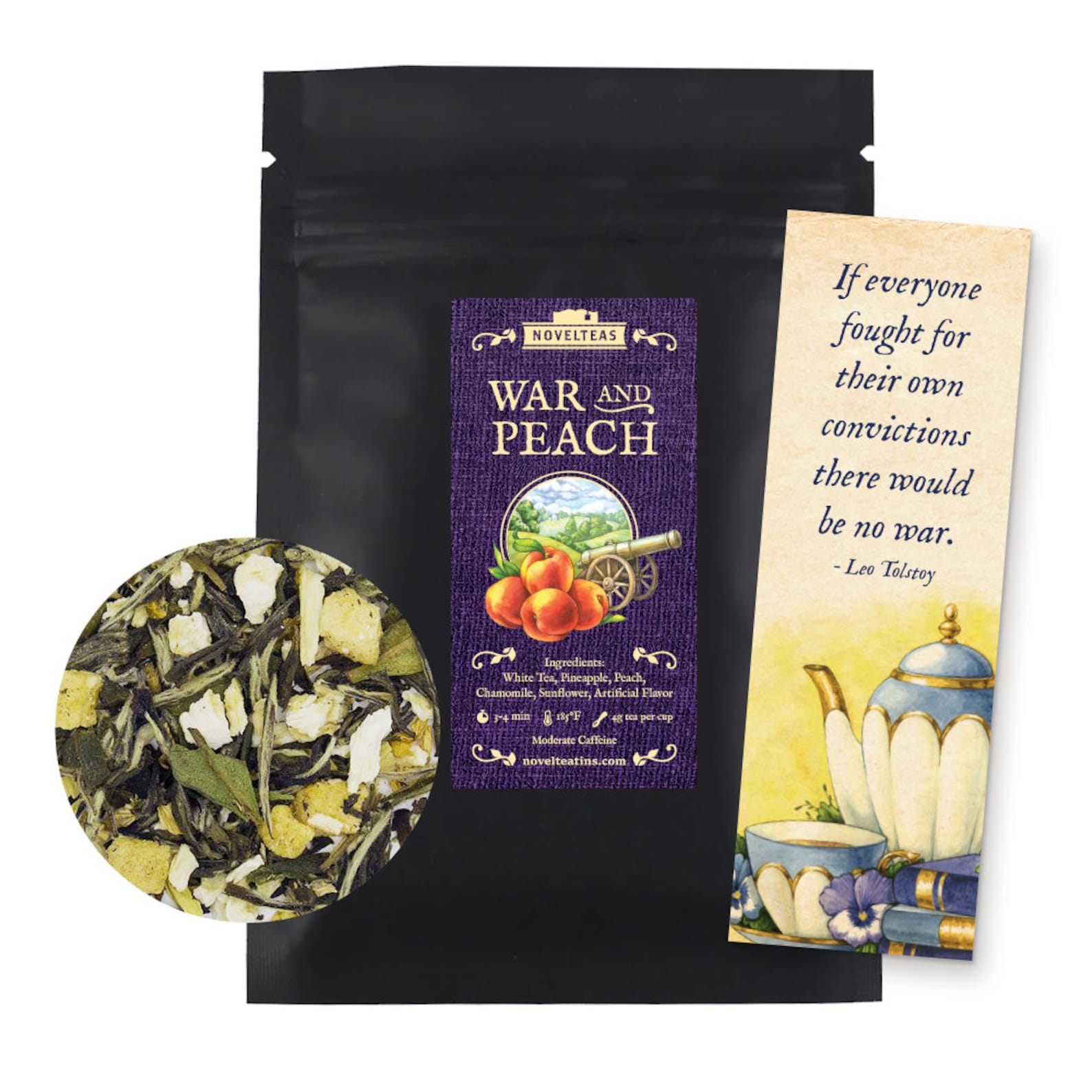 Book Lover Tea Set With Bookmarks, Blends Inspired by War and Peace ...