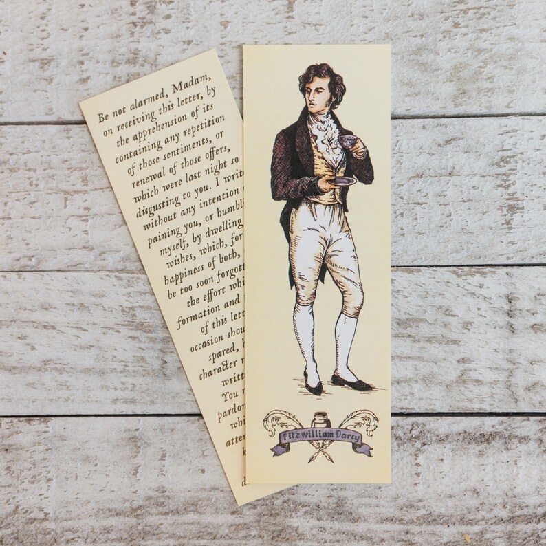 Jane Austen Bookmarks Mr Darcy Bookmark Dashwood Sisters - Etsy UK
