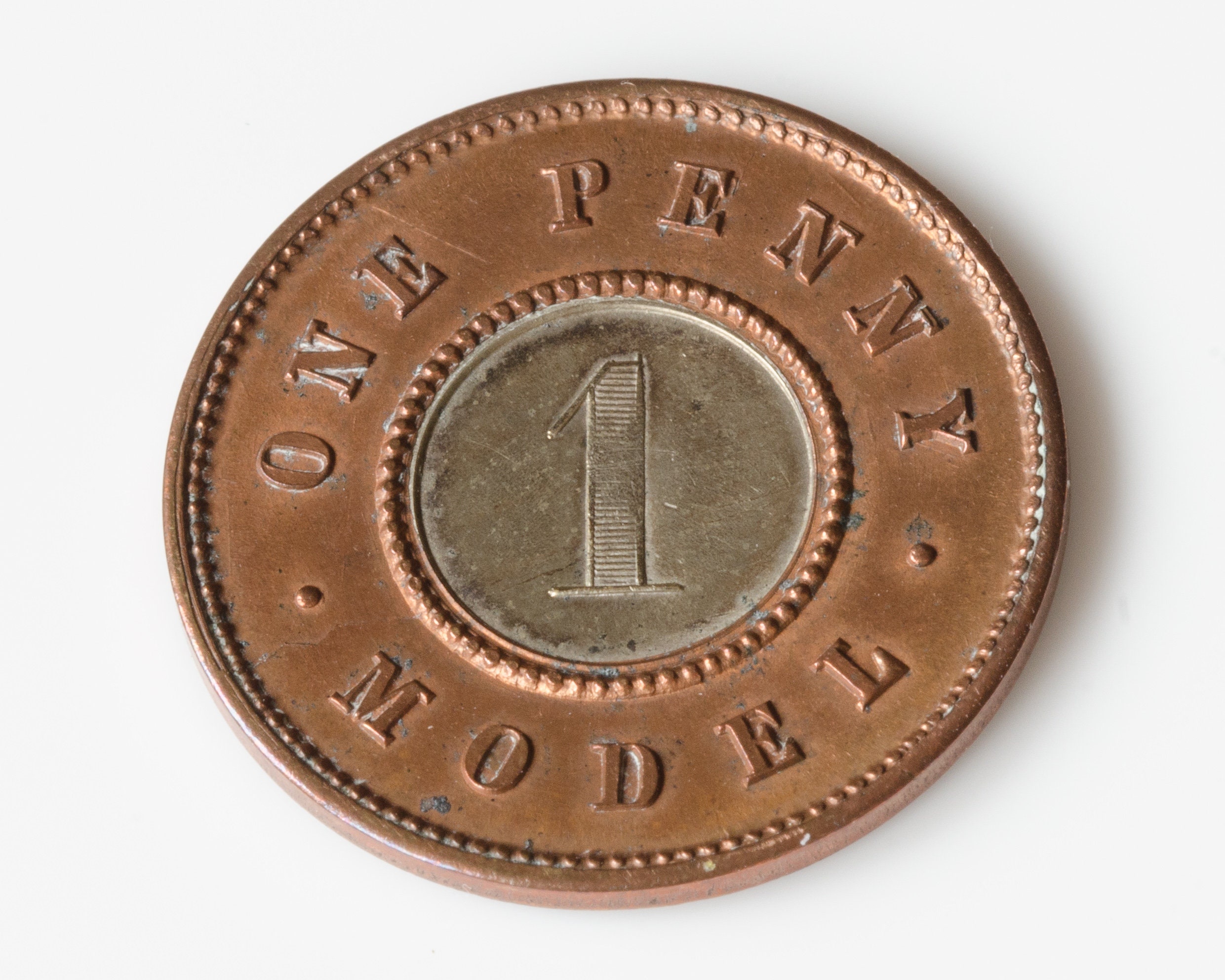 1844 Victoria One Penny Model Coin - Etsy UK